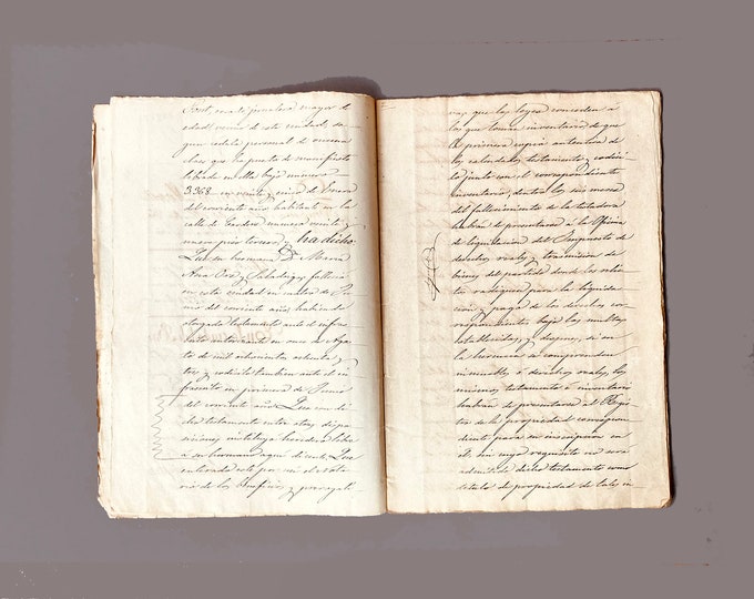 Old Calligraphy Notary Documents. Big Volumen Antique Hand Written ...