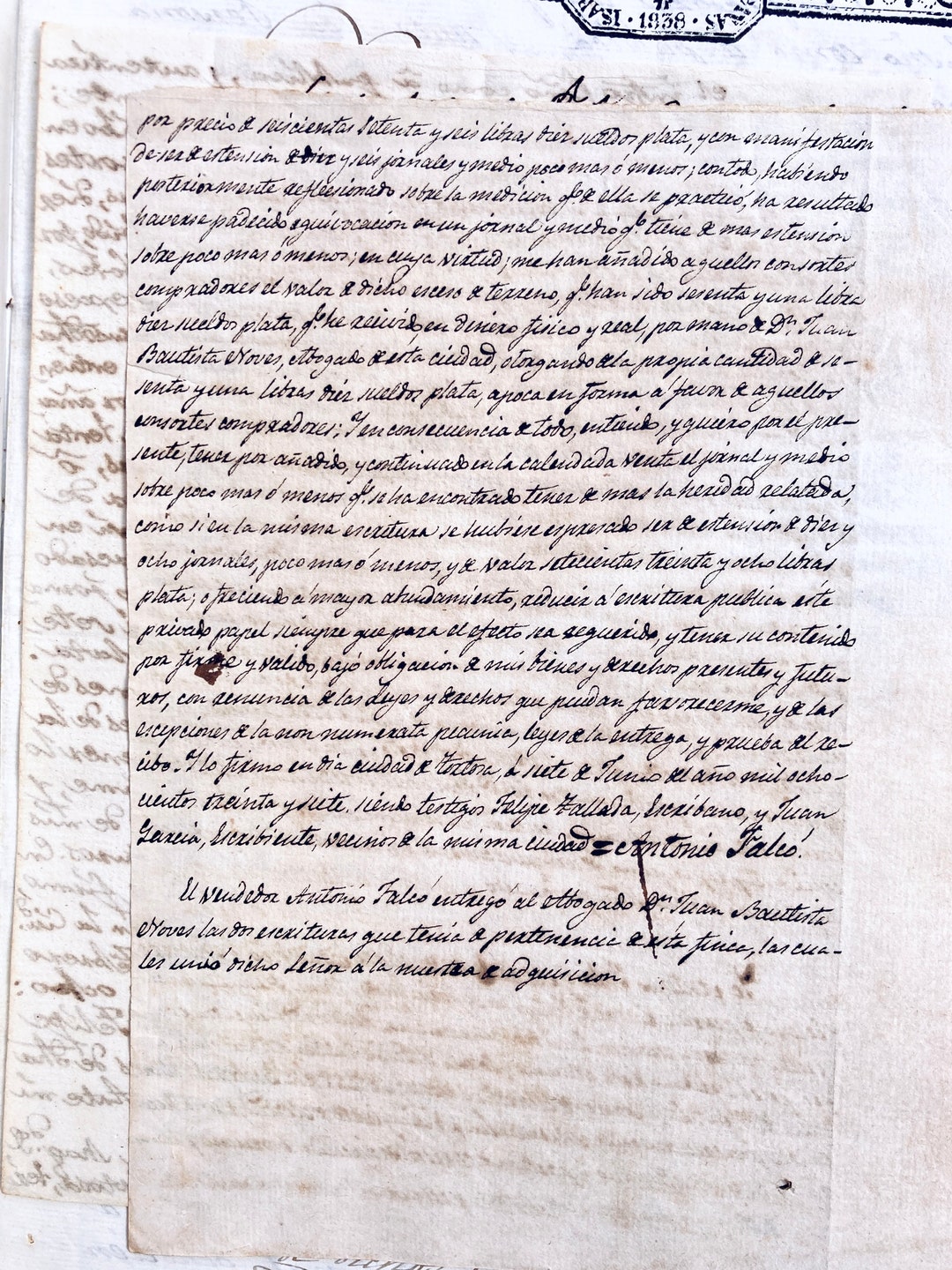 Antique 19th Century Calligraphy Notary Papers Handwritten Manuscript ...