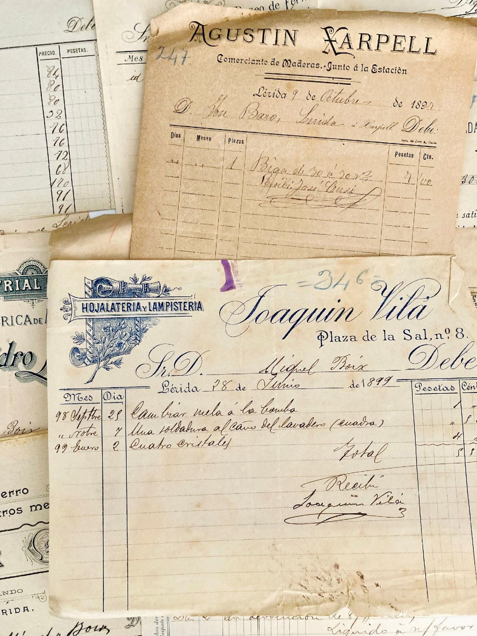 Antique Invoice Set - Lot of 3 Old Documents With Beautiful Logos ...