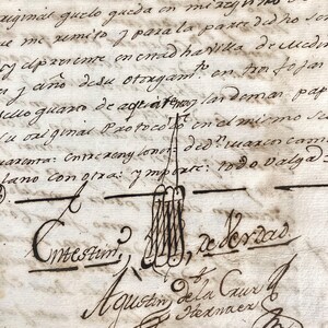 Antique 18th Century Calligraphy Notary Documents - Handwritten ...