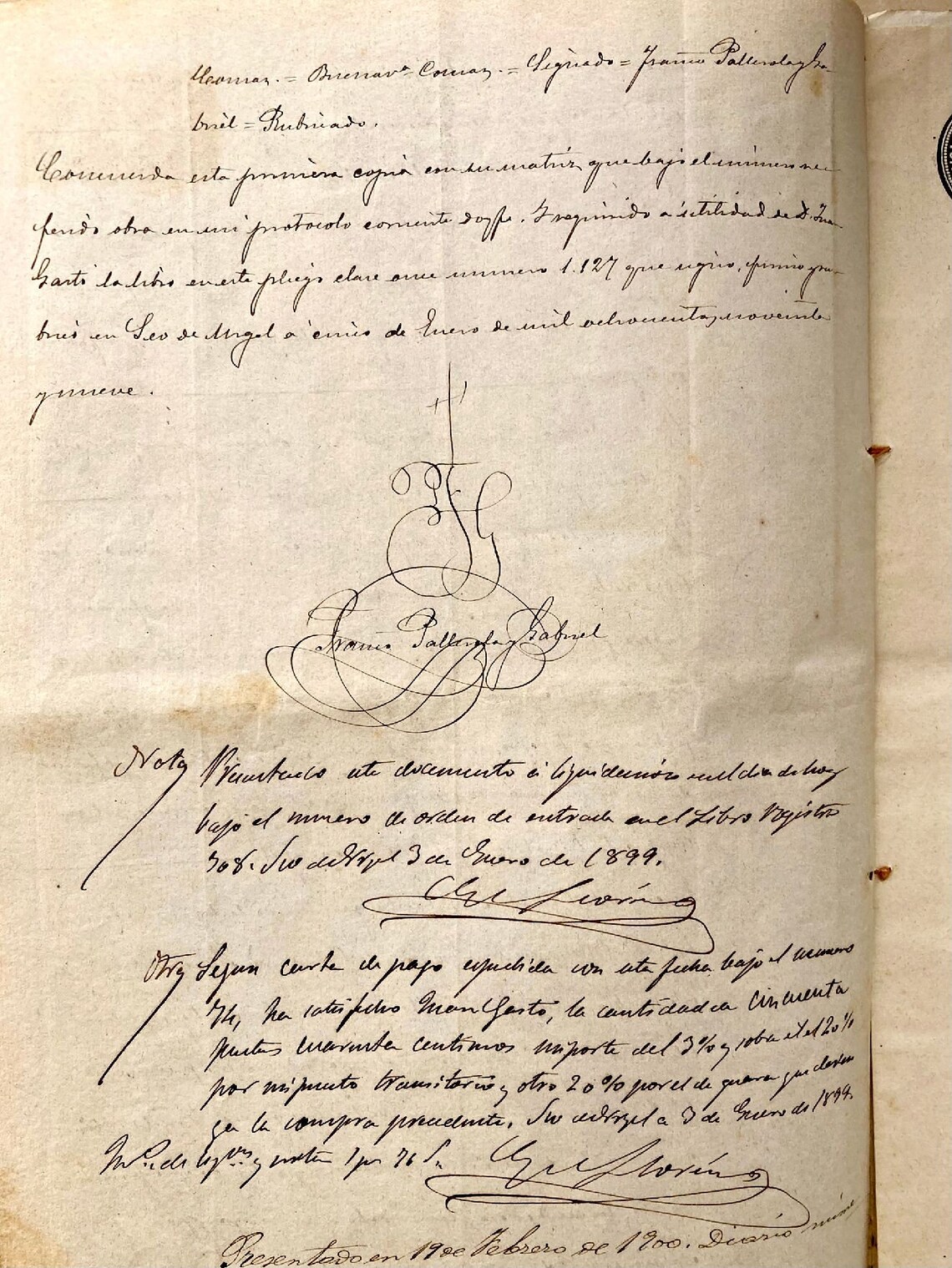 Antique Hand Written Manuscript Notarial Act. Old Calligraphy Notary ...