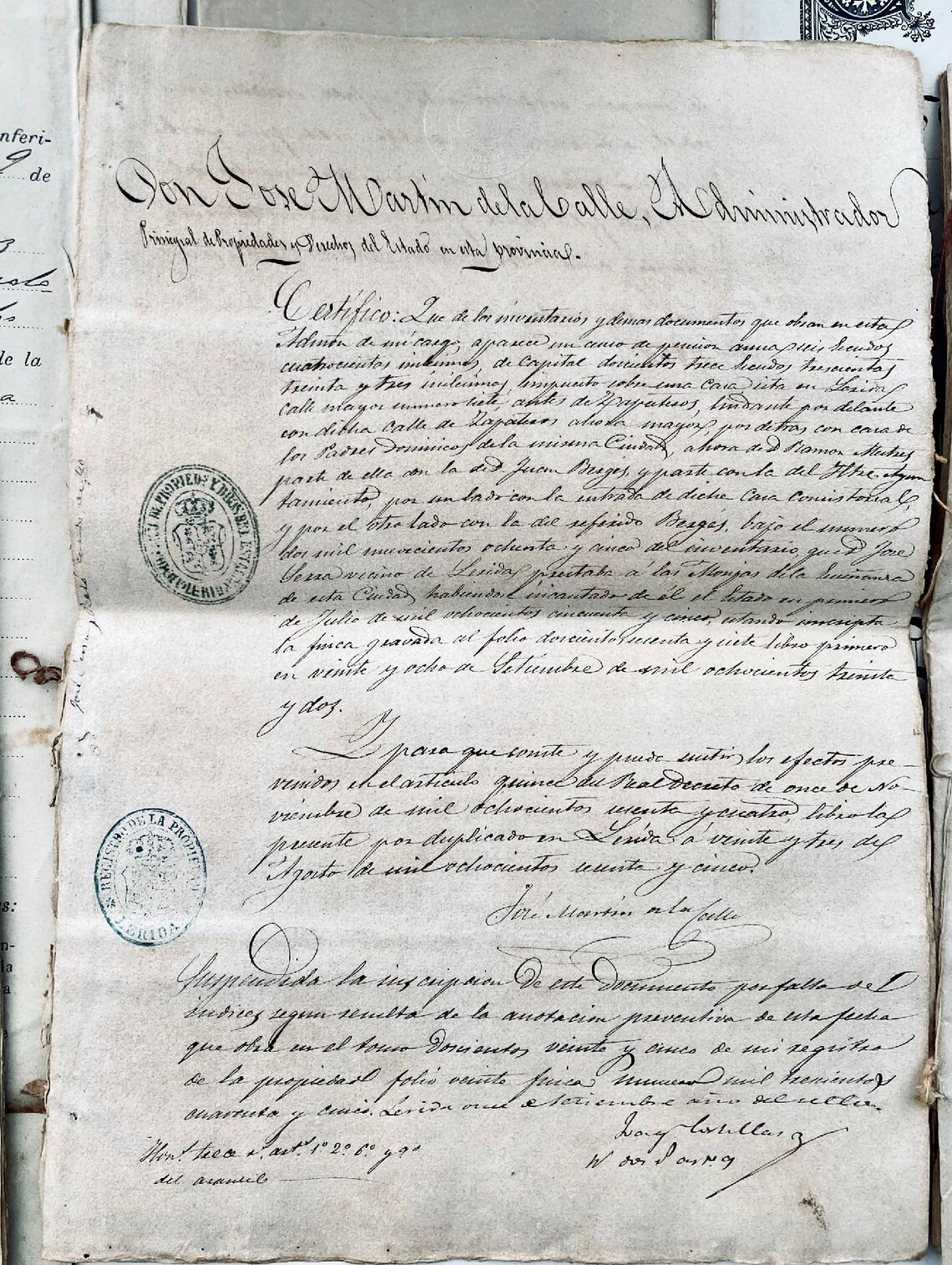 Antique Hand Written Manuscript Notarial Act. Old Calligraphy Notary ...