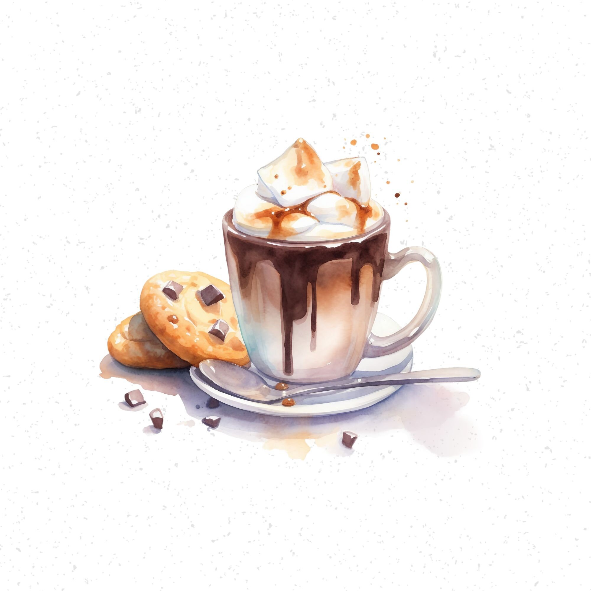 Hot Cocoa Cookies Clipart, Christmas Clipart, Hot Chocolate PNG, Hot ...