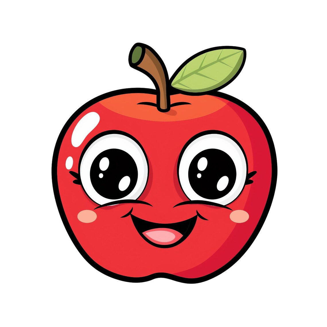Cute Smiling Cartoon Fruits Clipart, Cute Fruits Smiling PNG, Smiling ...