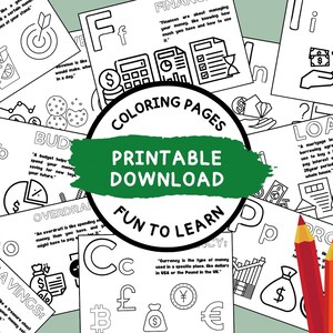 A-Z Kids Learning Coloring in Pages, Letters Words Coloring, Kids ...