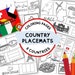 Country Coloring in Placemats, Flag Coloring Pages, Kids Activity ...
