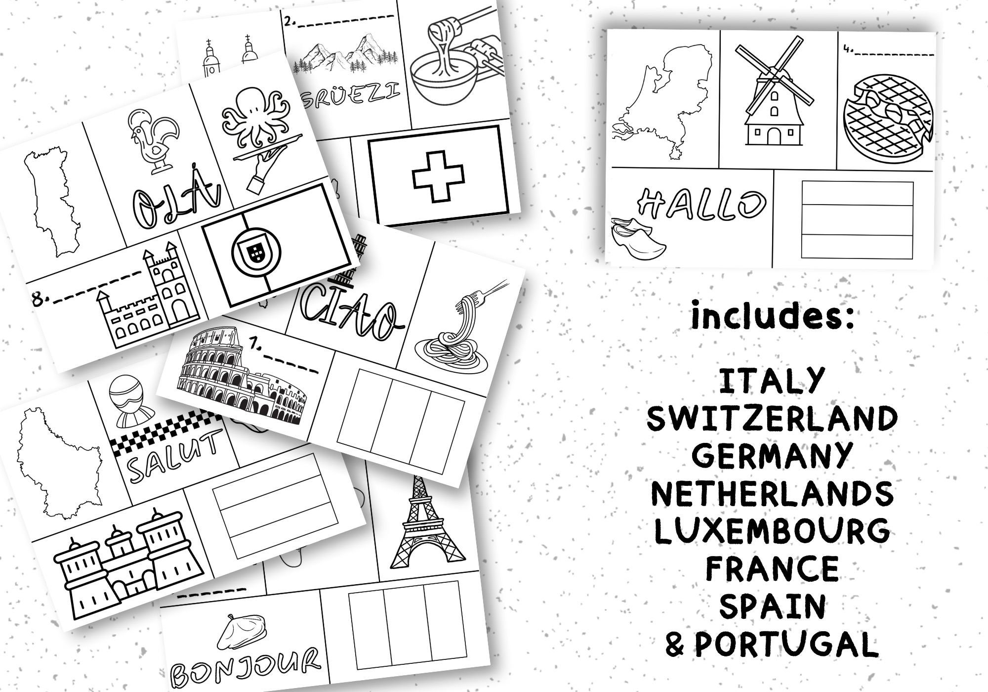 Country Coloring in Placemats, Flag Coloring Pages, Kids Activity ...