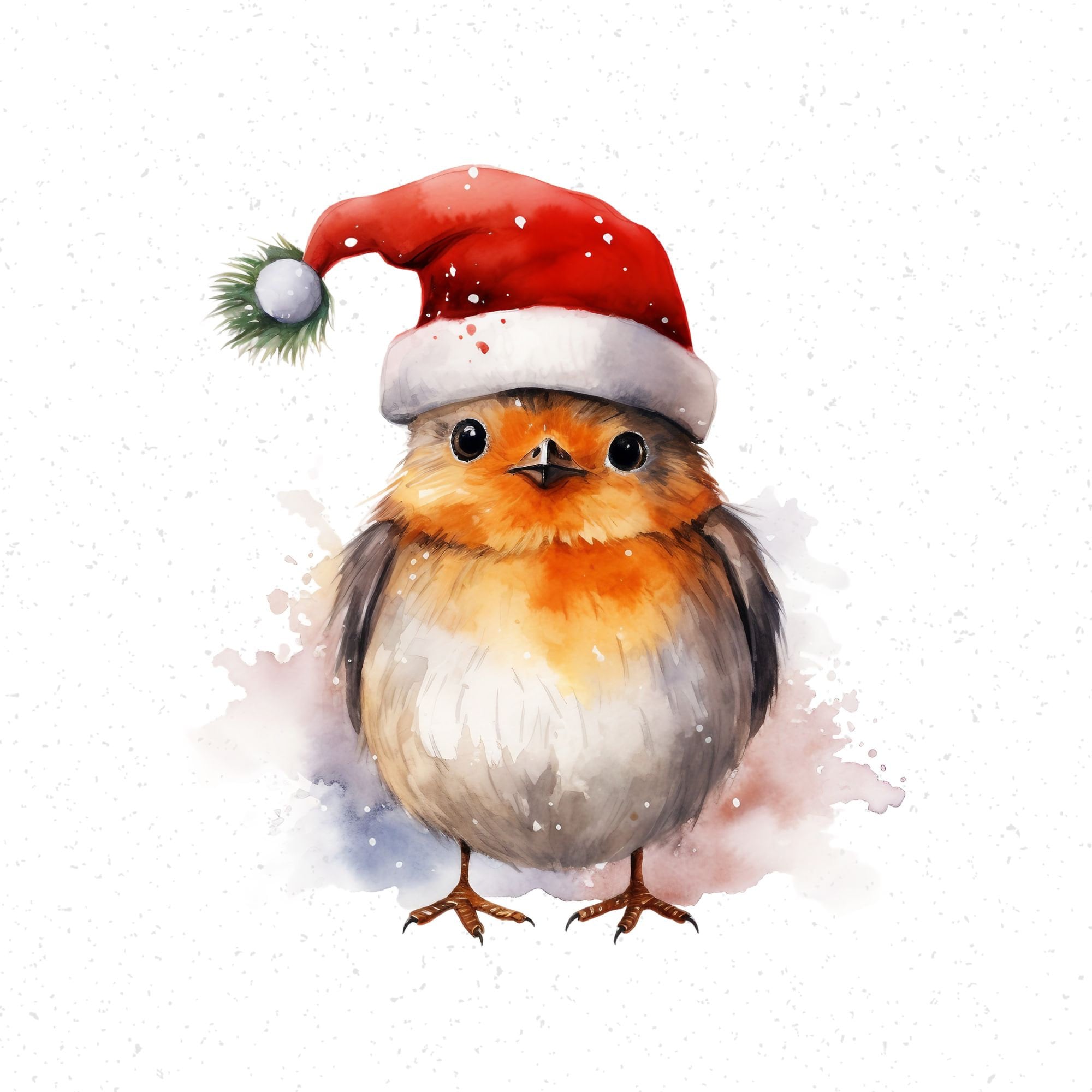 Christmas Robin Clipart, Watercolor Robin, Bird PNG, Red Robin, Winter ...