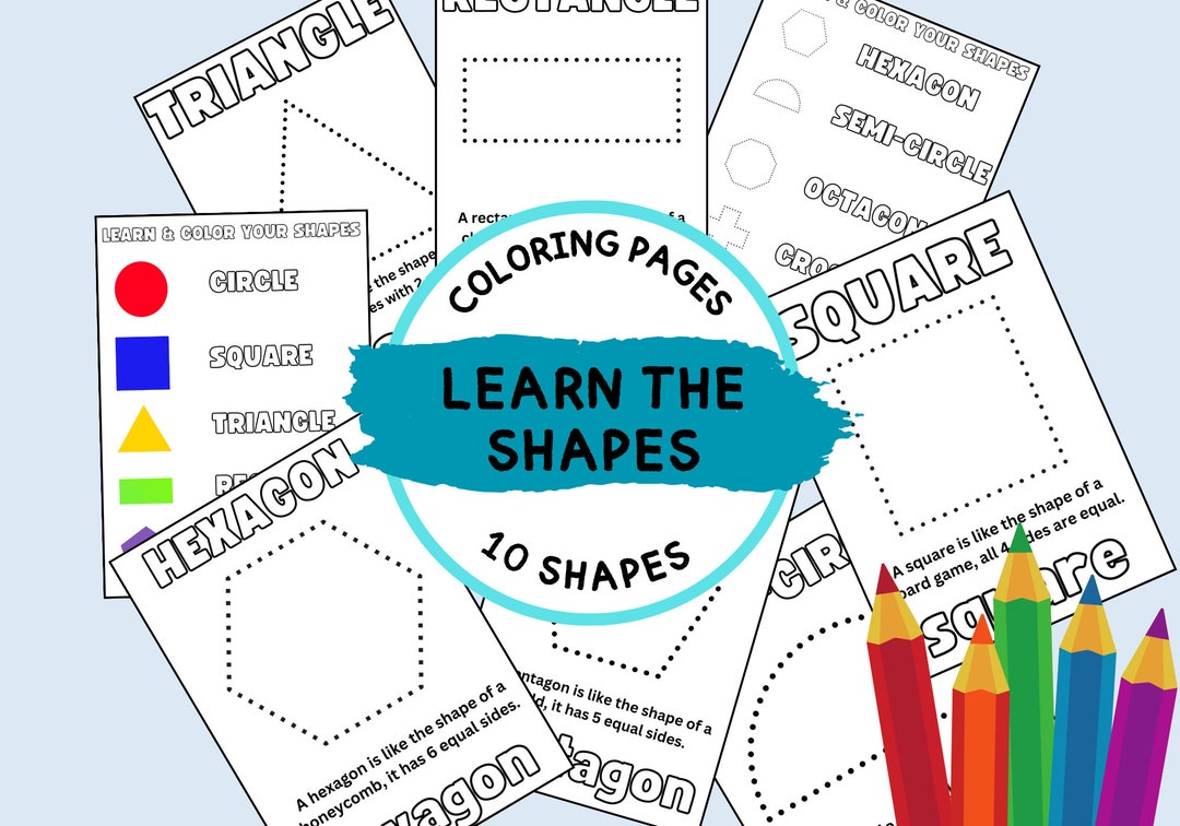 Kids Shapes Learning Coloring Pages, Shapes Coloring Pages, Coloring ...