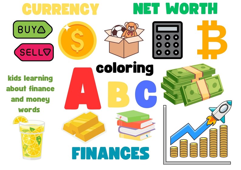 A-Z Kids Learning Coloring in Pages, Letters Words Coloring, Kids ...