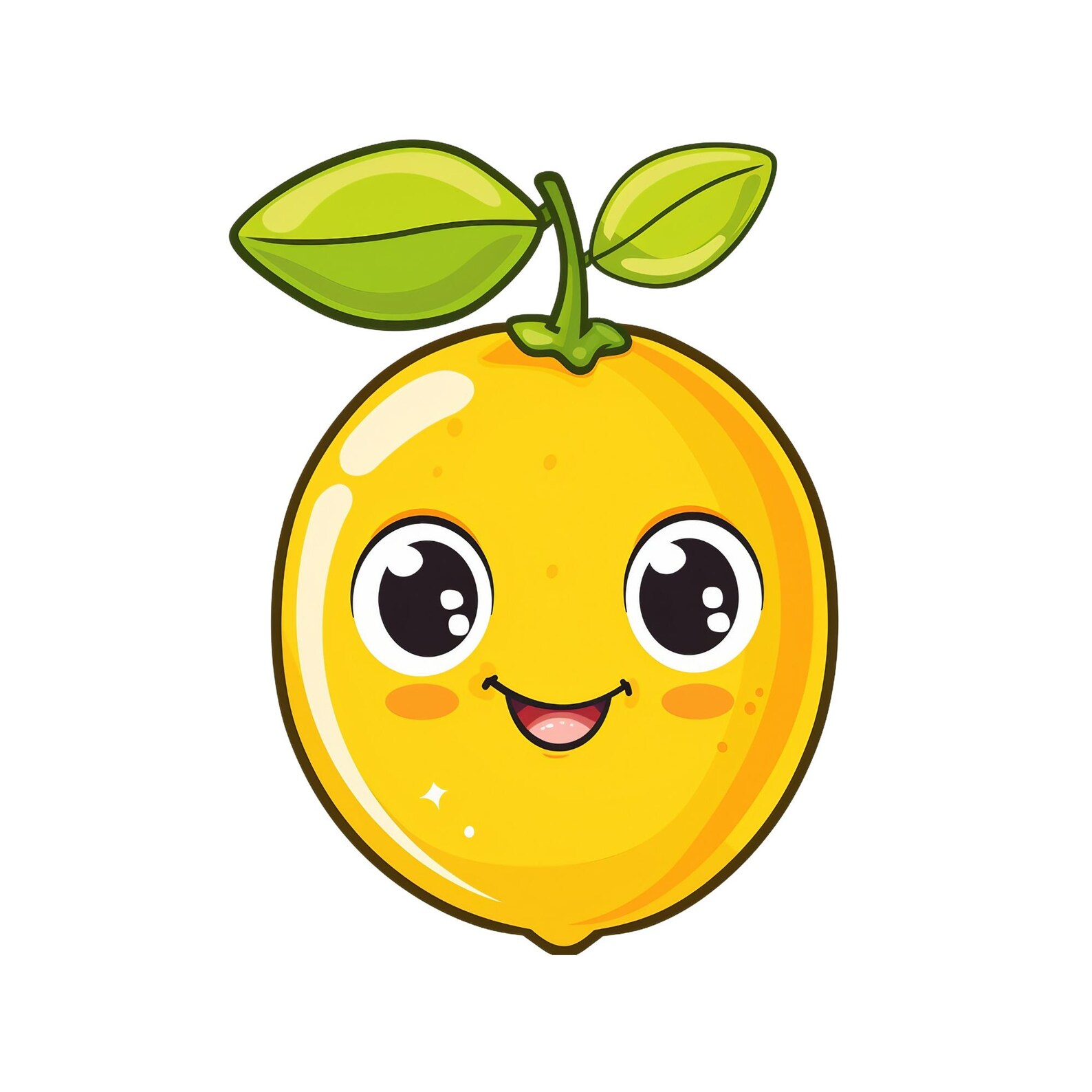 Cute Smiling Cartoon Fruits Clipart, Cute Fruits Smiling PNG, Smiling ...