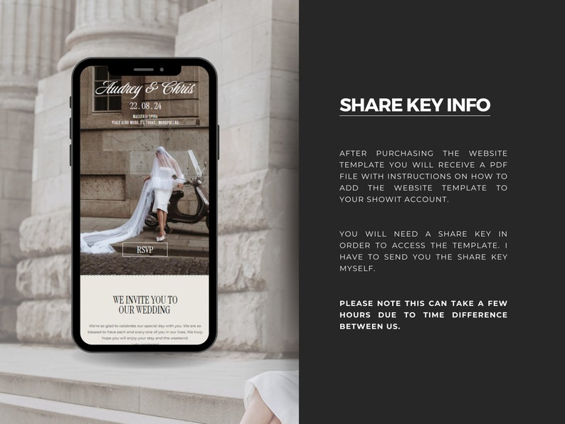 Modern Minimalist Wedding Invitation Website Template, Website ...