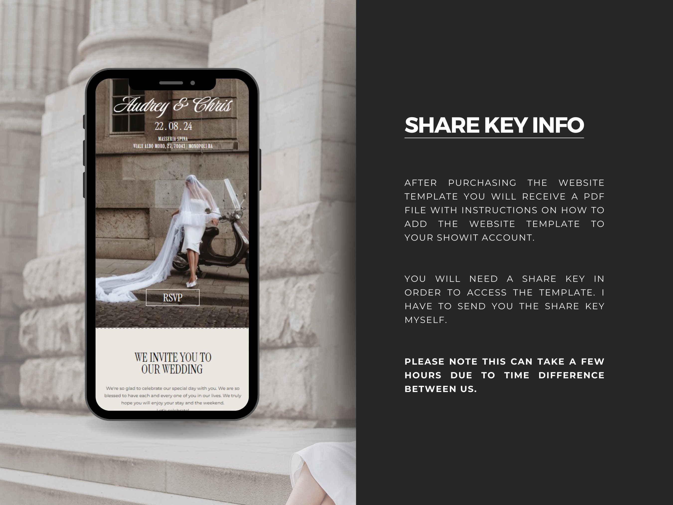 Modern Minimalist Wedding Invitation Website Template, Website ...