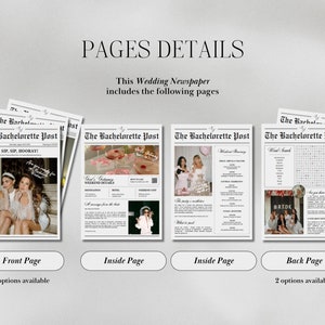 Editable Bachelorette Itinerary Newspaper Template, Bachelorette Party ...