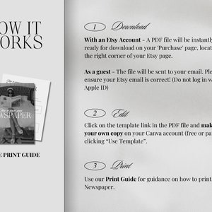 Newspaper Wedding Template, Customizable Wedding Newspaper, Multiple ...