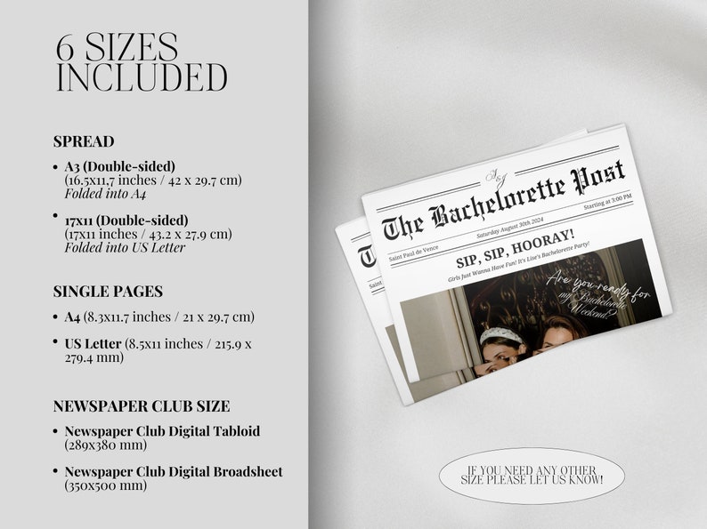 Editable Bachelorette Itinerary Newspaper Template, Bachelorette Party ...