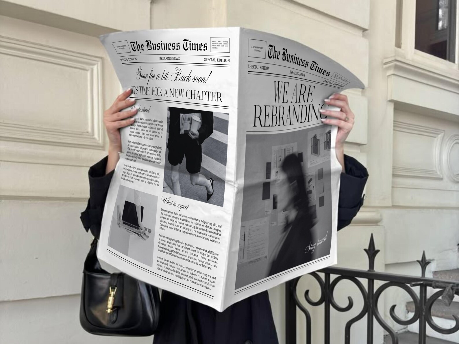 Custom Newspaper Template for Branding Photoshoot, Business Newspaper ...
