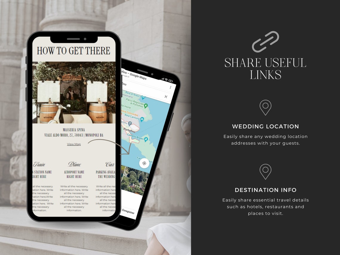 Modern Minimalist Wedding Invitation Website Template, Website ...