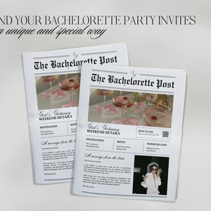 Editable Bachelorette Itinerary Newspaper Template, Bachelorette Party ...