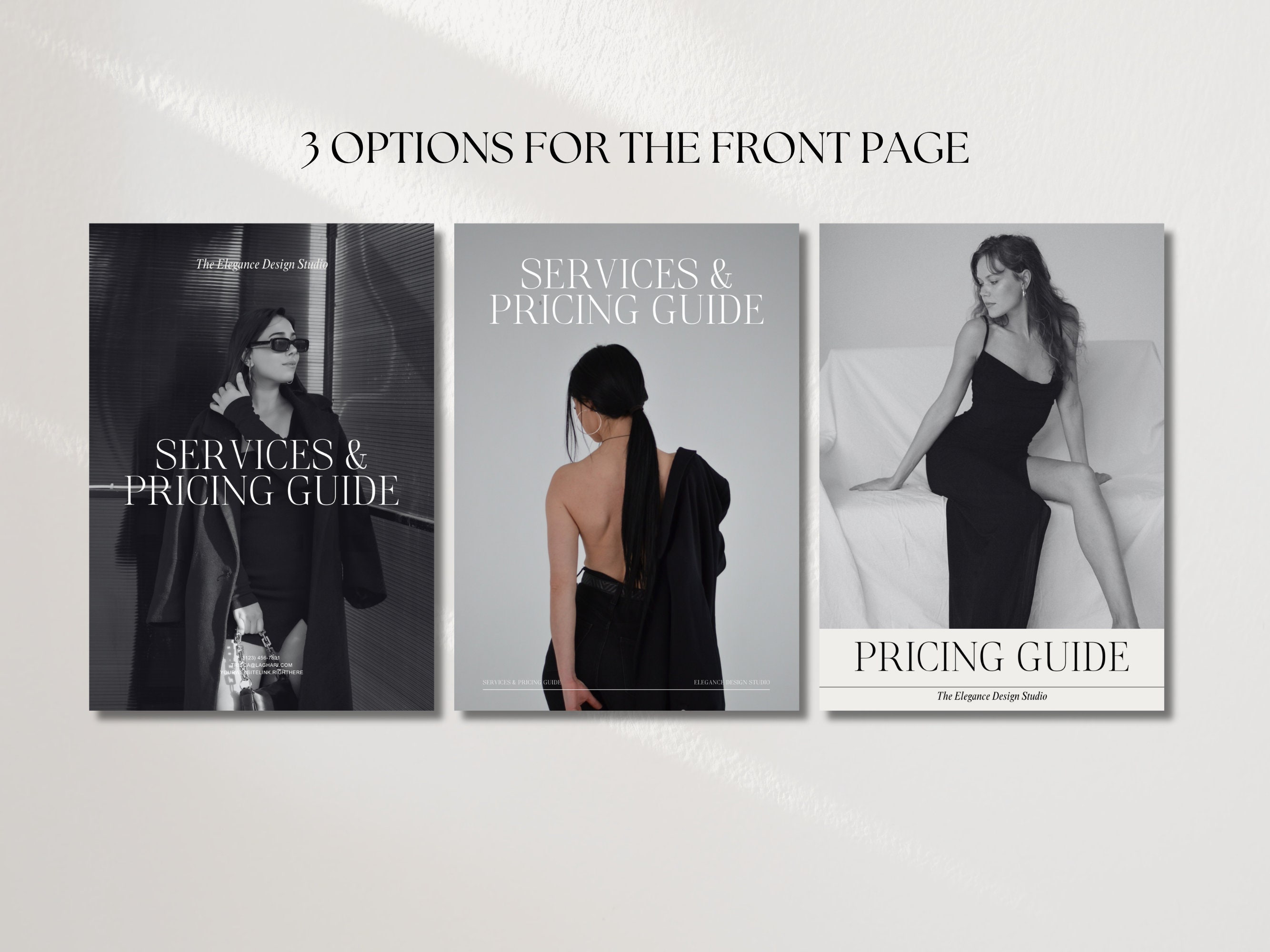 Modern and Luxury Services and Pricing Guide Template, Client Brochure ...