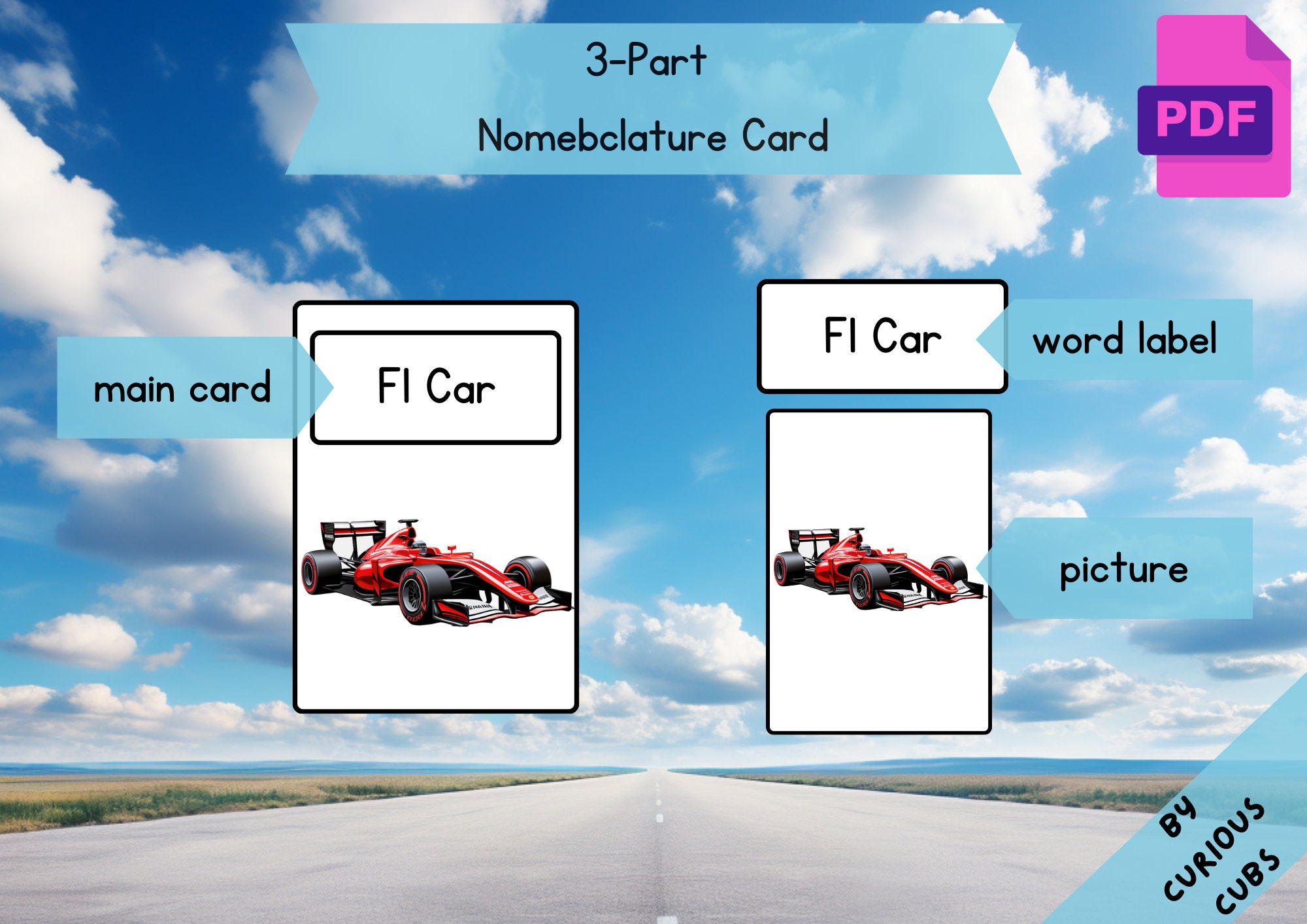 VEHICLES 24 Montessori Cards Flash Cards Nomenclature Flashcards Pdf ...