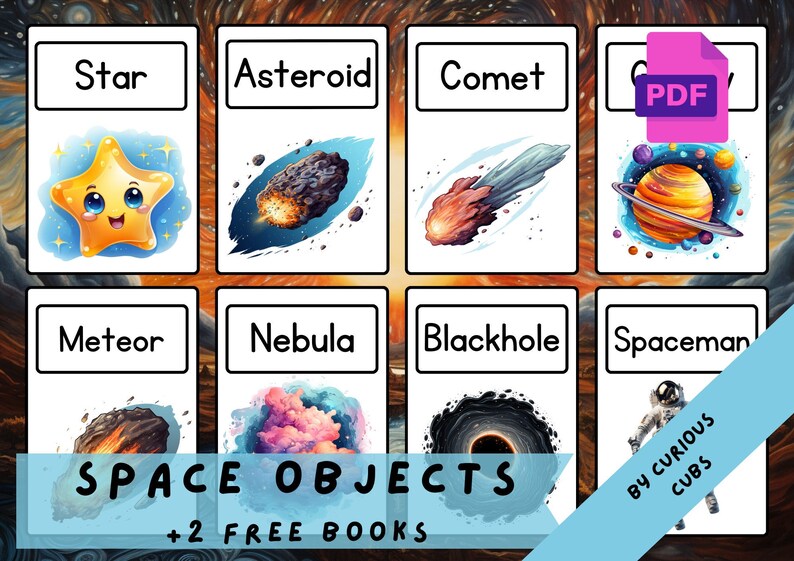 SPACE OBJECTS • 10 Printable Flashcards, Teaching Resources,teaching ...