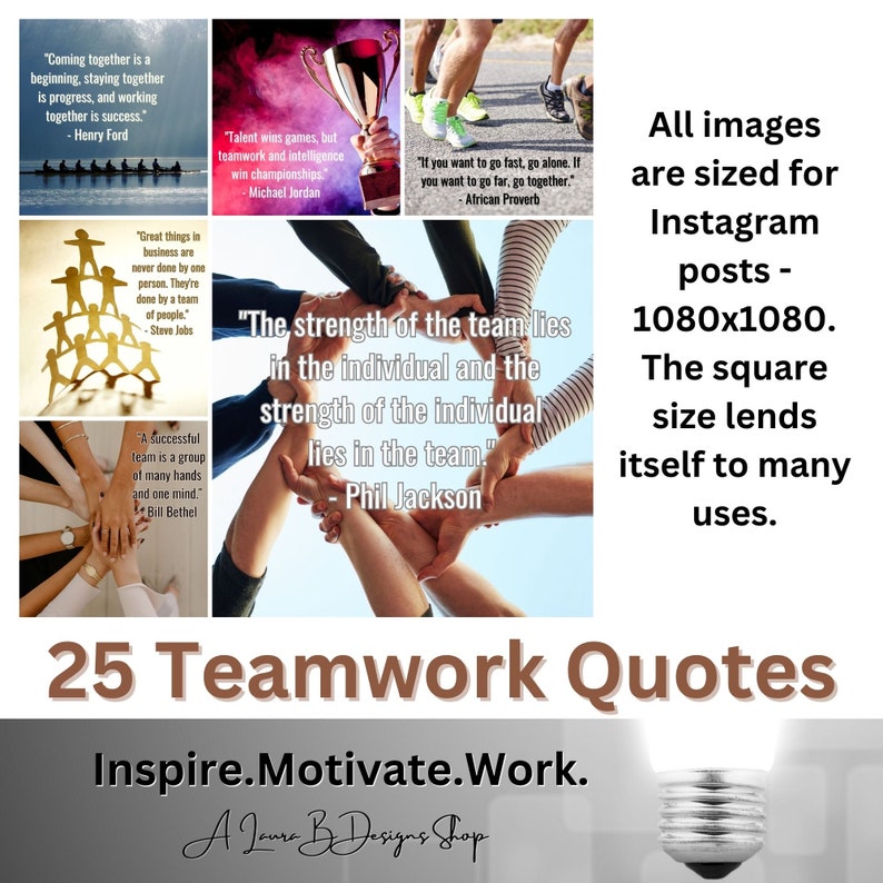25 Teamwork Quotes and Images to Inspire Your Team. - Etsy