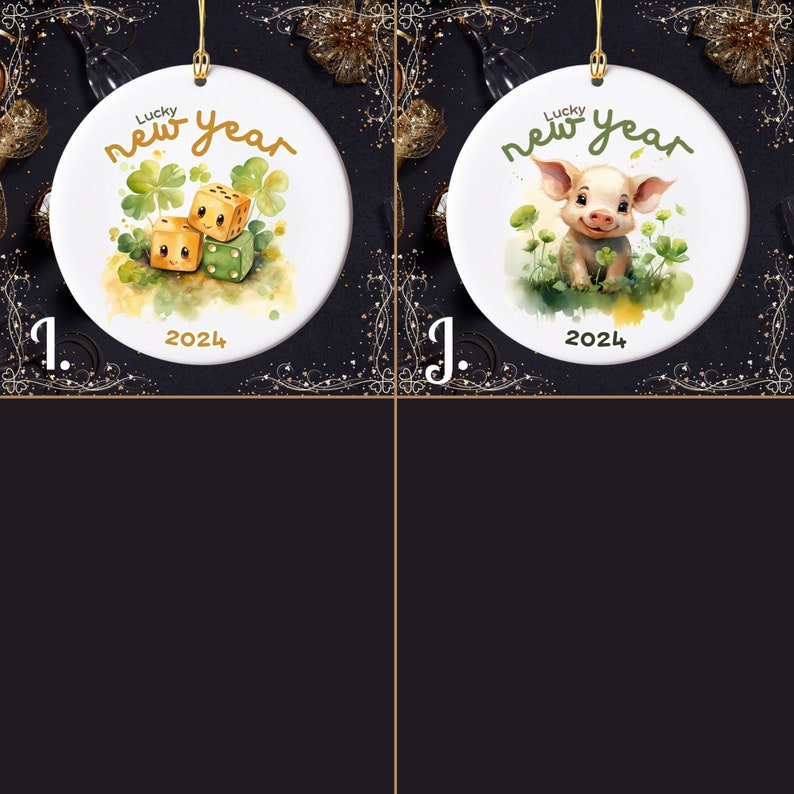 Lucky Charm Ornament 2025 Custom Ceramic Good Luck Ornament, Good Luck ...