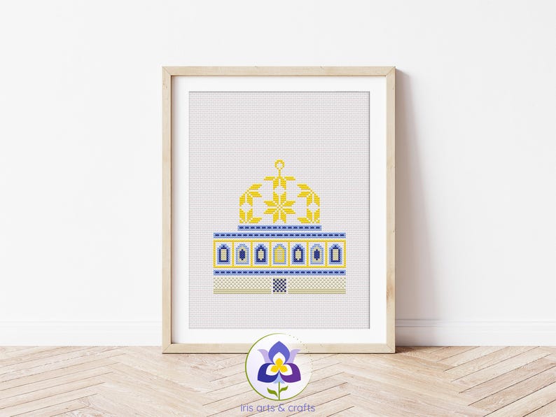 Al Aqsa Mosque Palestine Tatreez Cross Stitch Pattern, Dome of the Rock ...