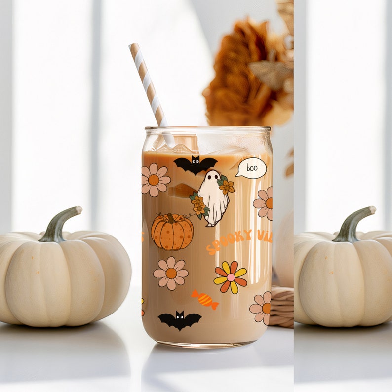 Retro Ghost SVG | Libbey Can Glass SVG | Halloween Ghost SVG | Glass ...