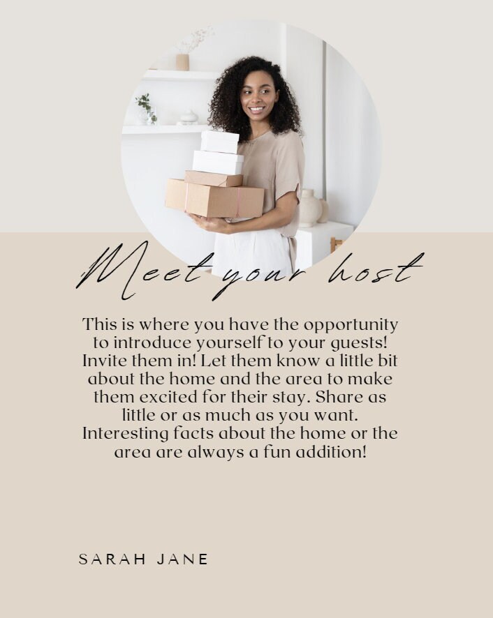 Airbnb Welcome Book Template, House Host Manual Guidebook Template ...