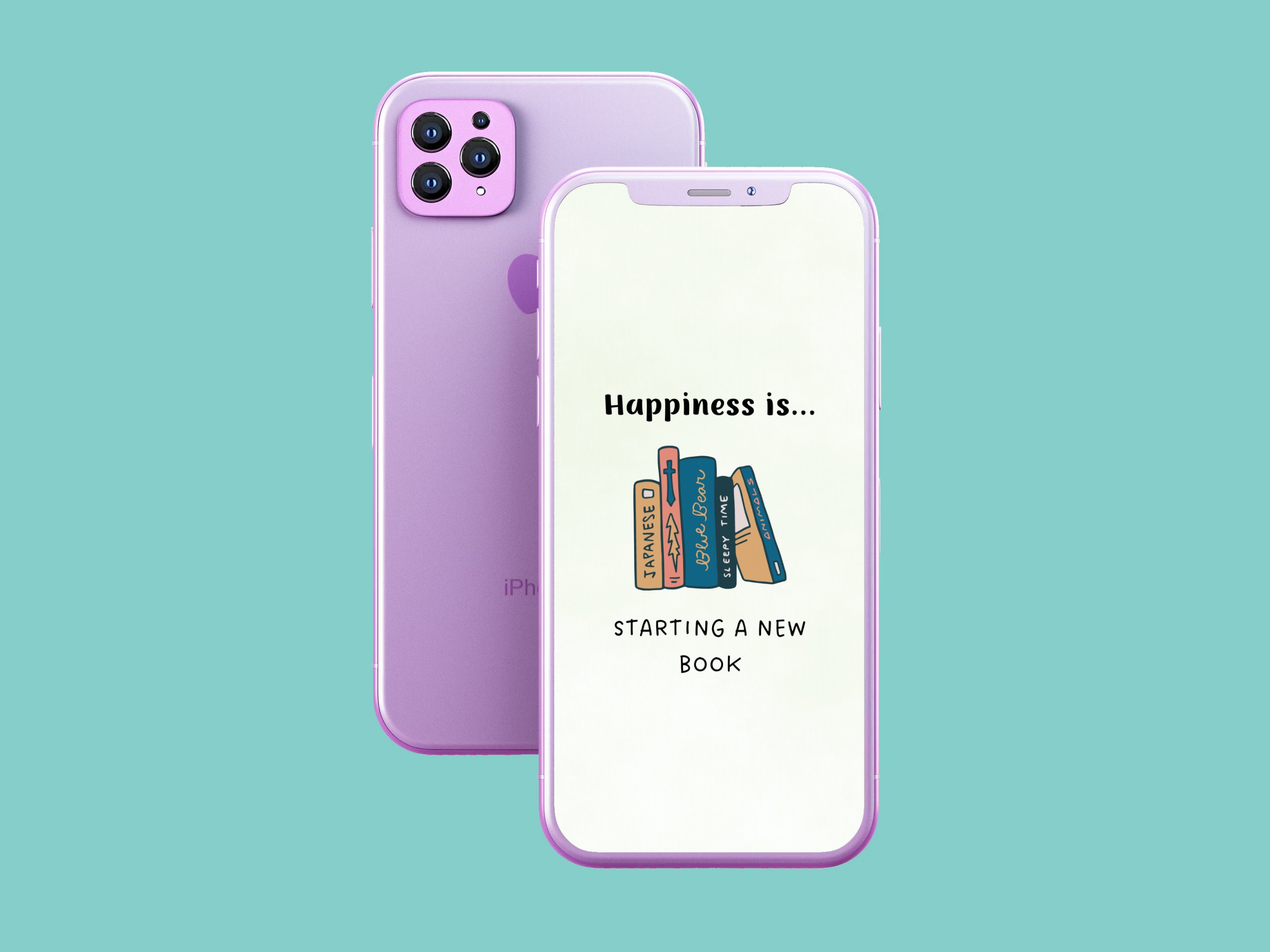 Customizable Ios Lockscreen/homescreen Bookworm Wallpaper Book PNG - Etsy