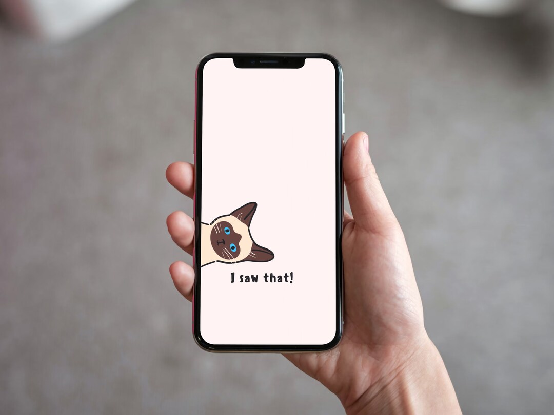 Customizable Ios Lockscreen/homescreen Cat Wallpaper Cute PNG - Etsy