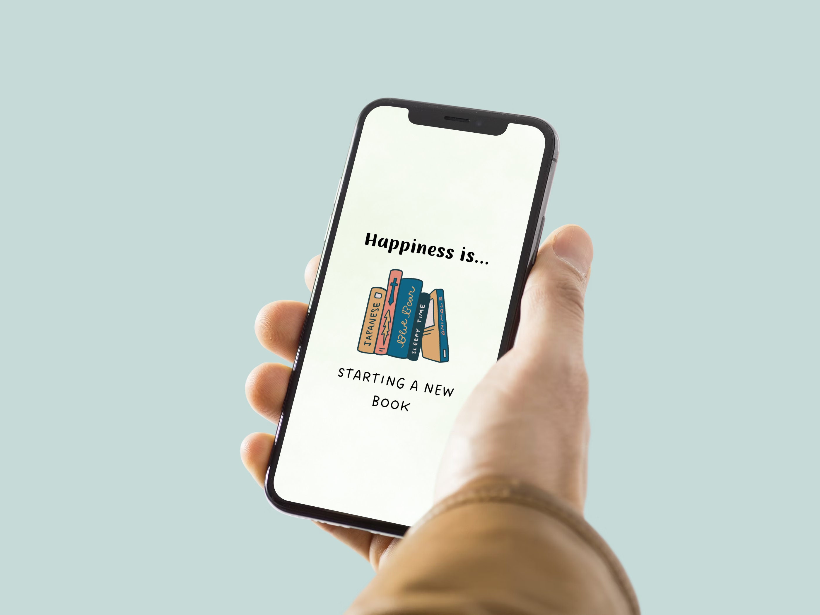 Customizable Ios Lockscreen/homescreen Bookworm Wallpaper Book PNG - Etsy