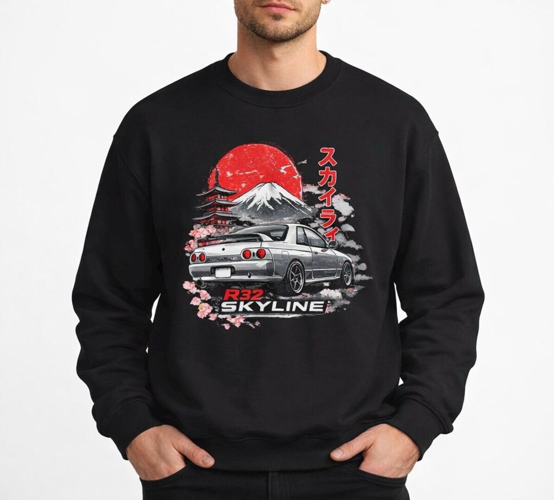 R32 Skyline GT-R Sweatshirt: Japanese Streetwear, JDM Car Graphic - Etsy