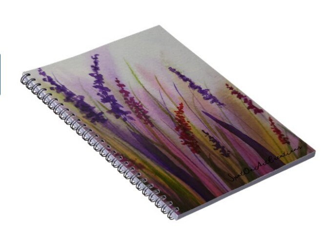 Art Print Notebook Violet Grass Field - Etsy