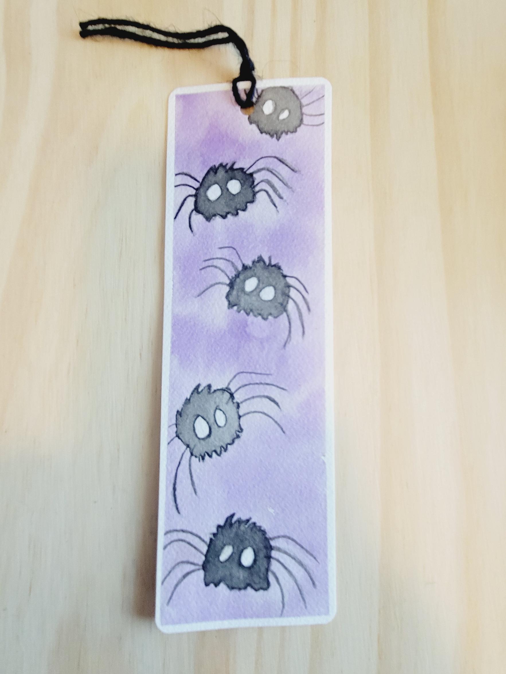 Watercolor Bookmark spiders, Hand-painted Original Watercolor ...