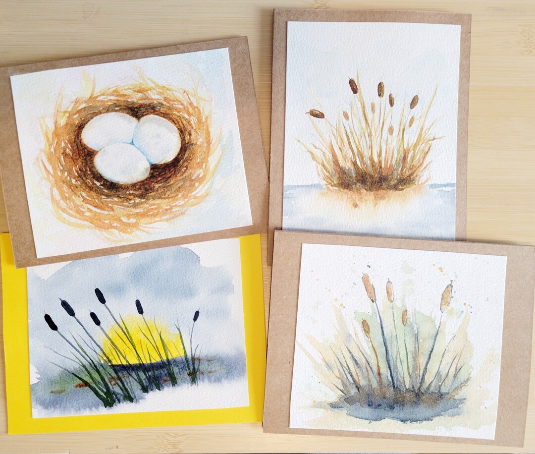 Watercolor Cards Hand-painted | Handmade Cards, Blank Cards - Etsy
