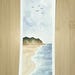Watercolor Bookmark Original- Ocean Beach | Hand-painted Bookmark, Book ...