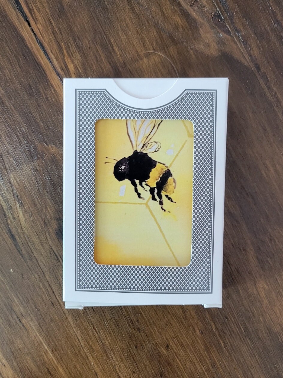 Playing Card Deck With Print of Original Watercolor Art Bee With ...