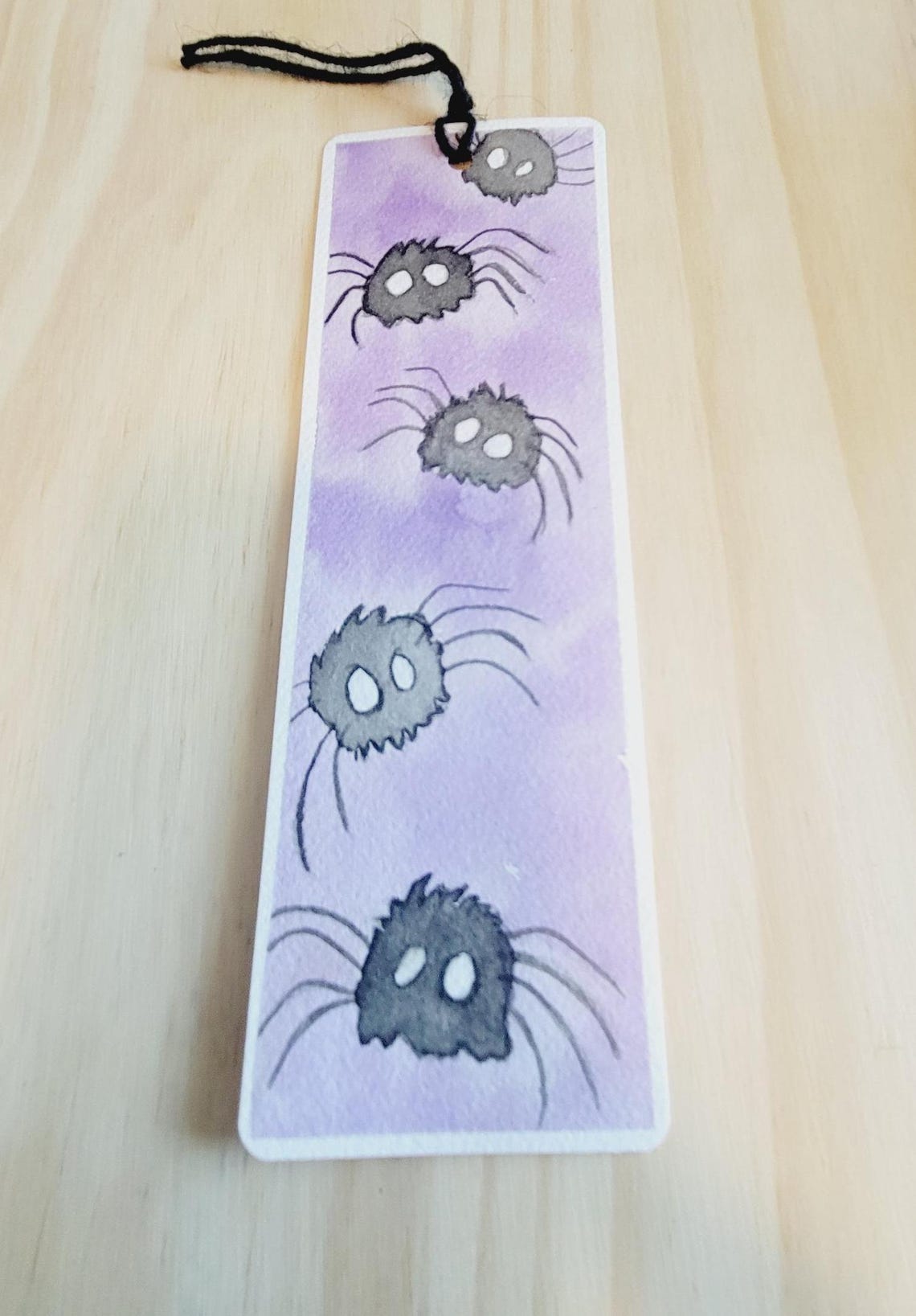 Watercolor Bookmark spiders, Hand-painted Original Watercolor ...