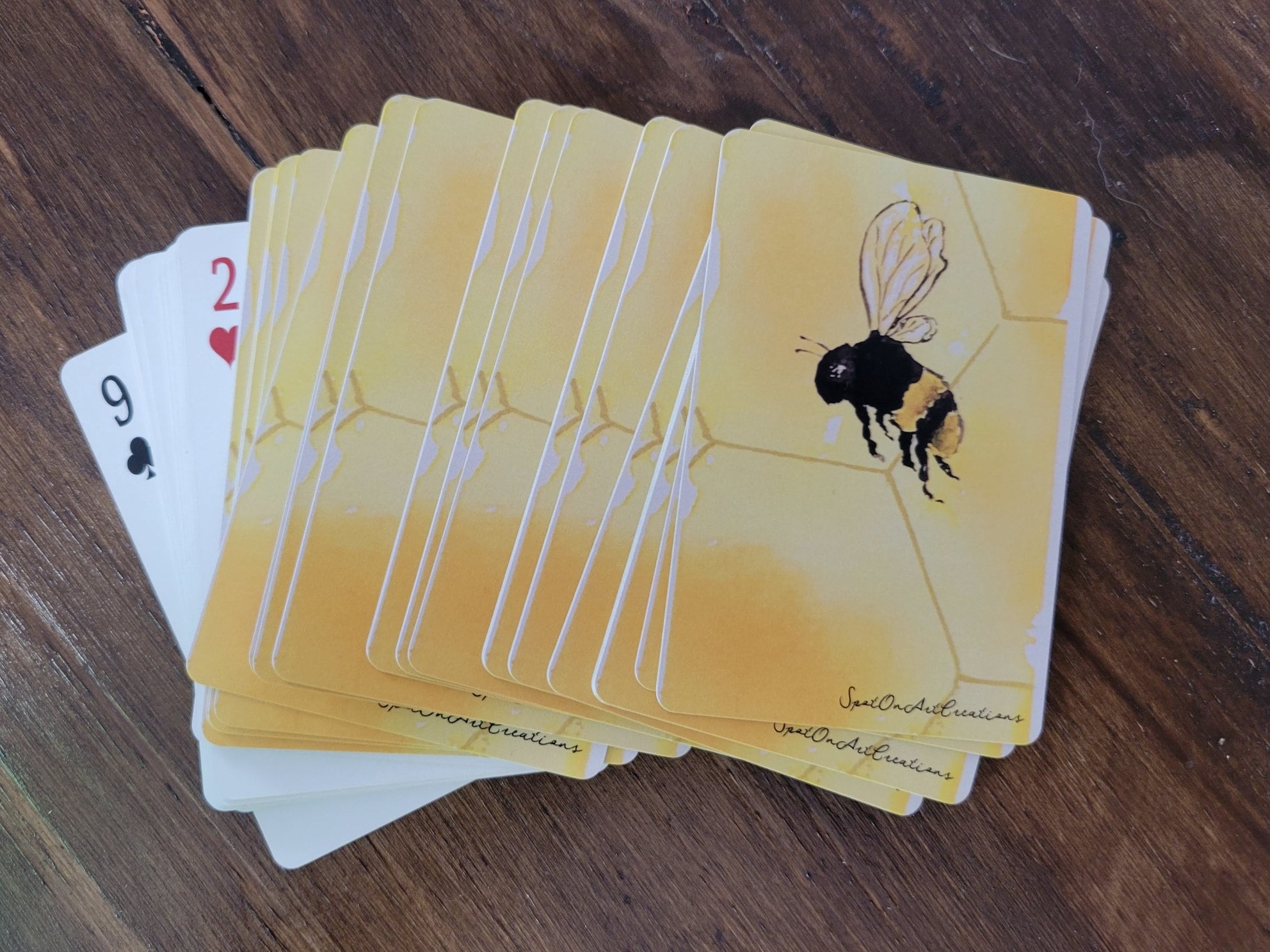 Playing Card Deck With Print of Original Watercolor Art Bee With ...