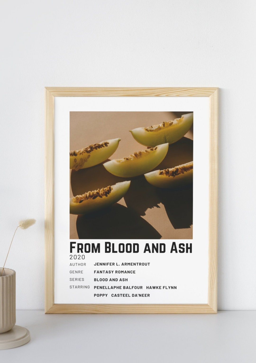 Polaroid Style Book Poster | From Blood and Ash | Minimalist Book ...