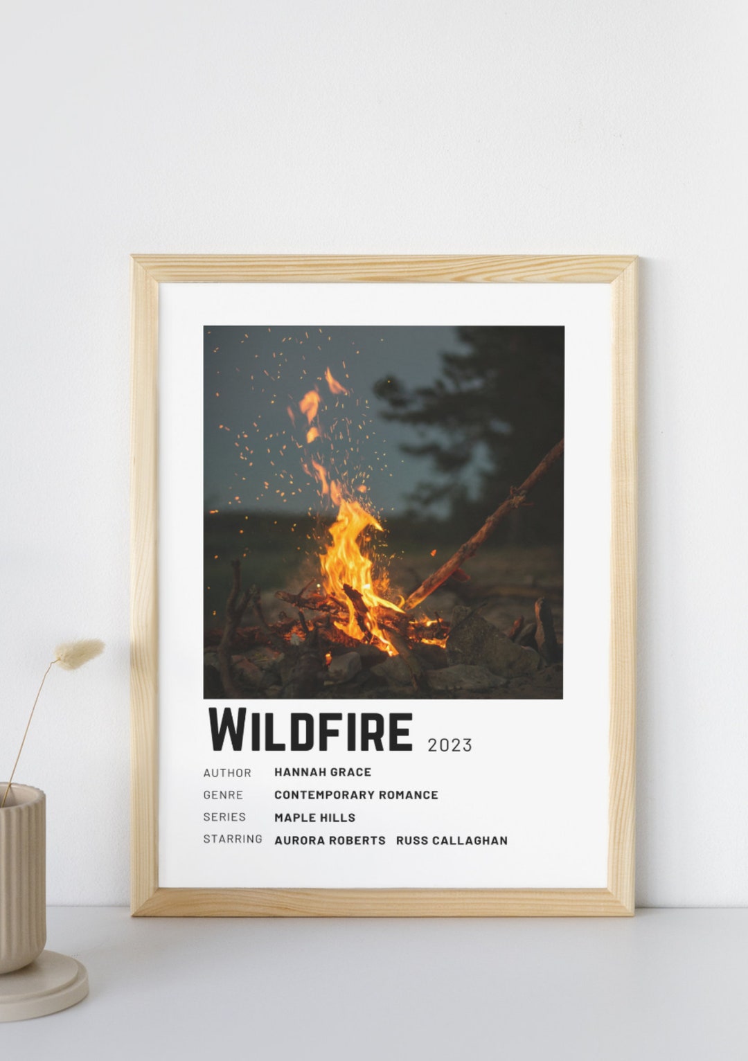 Polaroid Style Book Poster Wildfire Minimalist Book Poster - Etsy