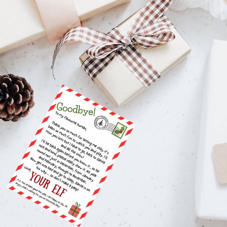 Printable Elf Hello & Goodbye Letters | Christmas Magic (digital ...