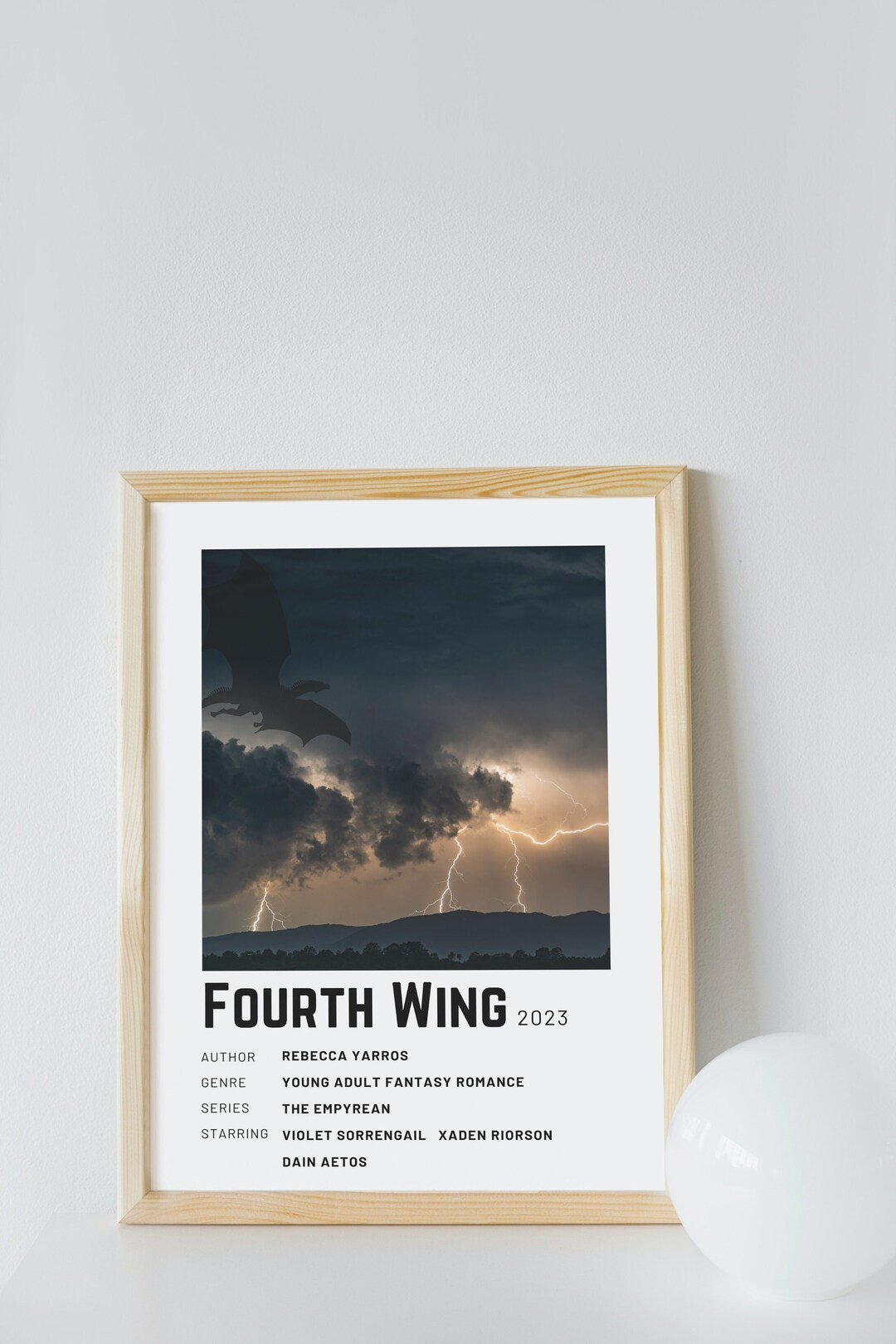 Polaroid Style Book Poster | Fourth Wing | Minimalist Book Poster ...