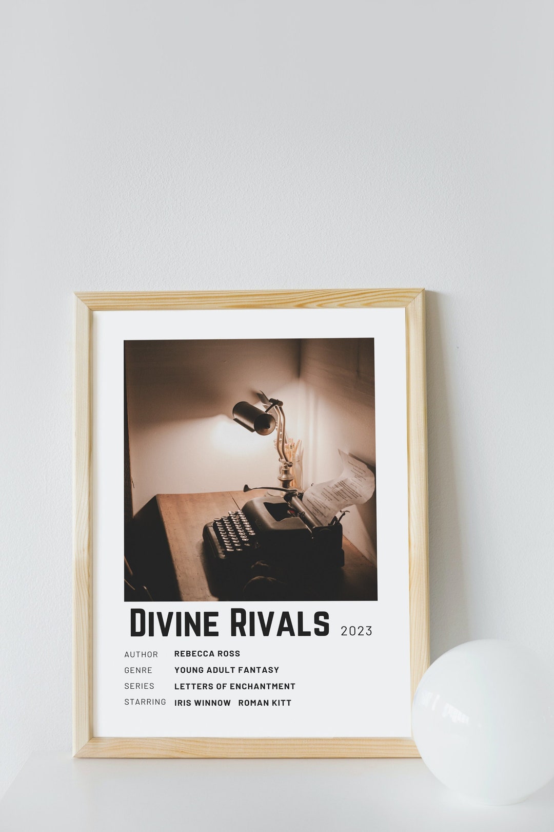 Polaroid Style Book Poster | Divine Rivals | Minimalist Book Poster ...