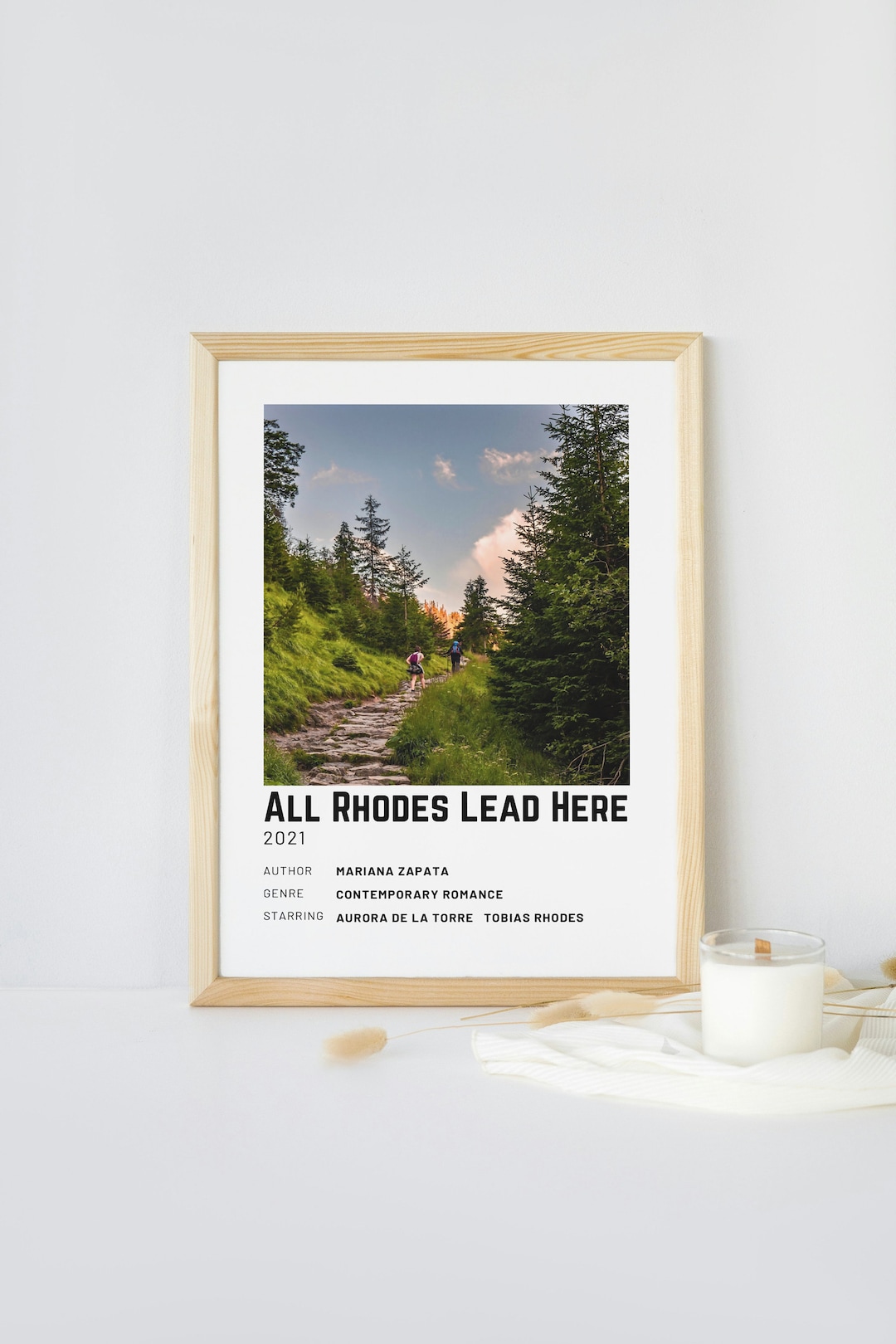 Polaroid Style Book Poster | Mariana Zapata | Minimalist Book Poster ...