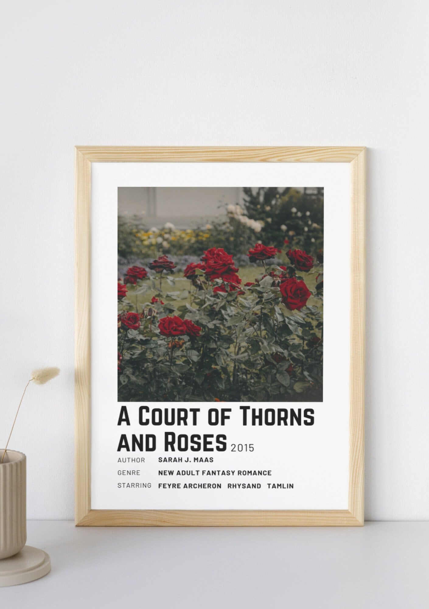 Polaroid Style Book Poster ACOTAR Minimalist Book Poster Bookish Gift ...