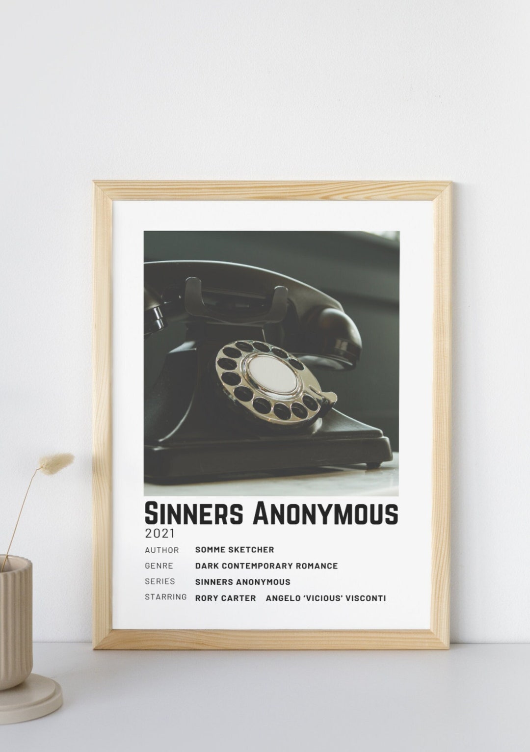 Polaroid Style Book Poster | Sinners Anonymous| Minimalist Book Poster ...